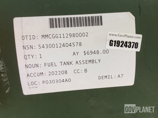 Surplus Isometrics MFT-205 Sixcon Fuel Tank in Yermo, California ...