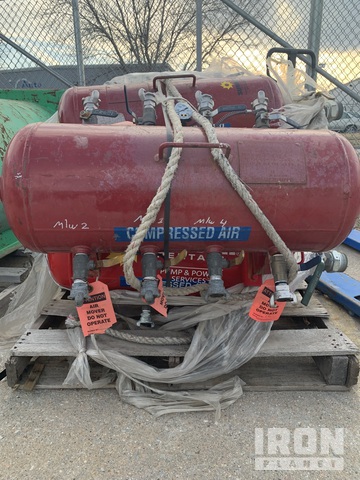 Lot of (9) Air Manifold Tanks - (8) 15-20 Gallon & (1) 240 Gallon in ...