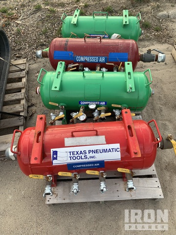 Lot of (9) Air Manifold Tanks - (8) 15-20 Gallon & (1) 240 Gallon in ...