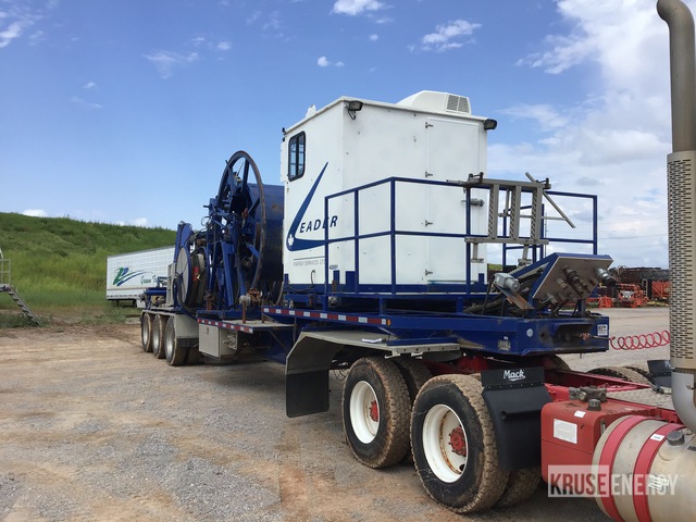 Lot 84 - 1994 Leader Energy Tri-Axle Coiled Tubing Reel Trailer in ...