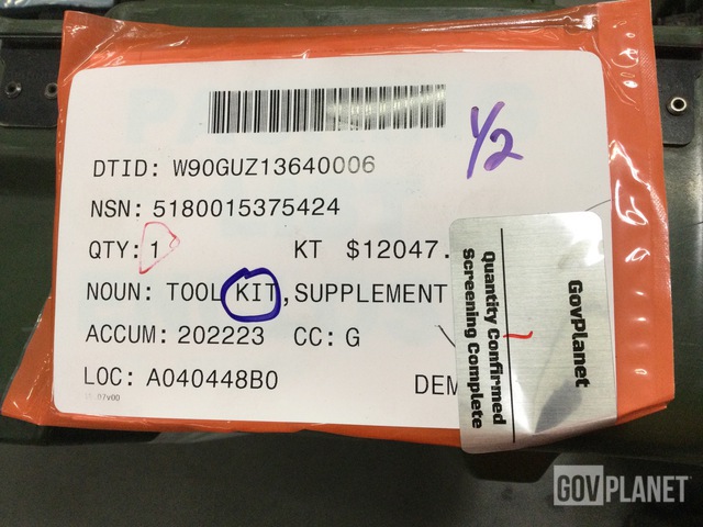 Surplus DFP TRI-008 Supplement Tool Kit in North Las Vegas, Nevada ...