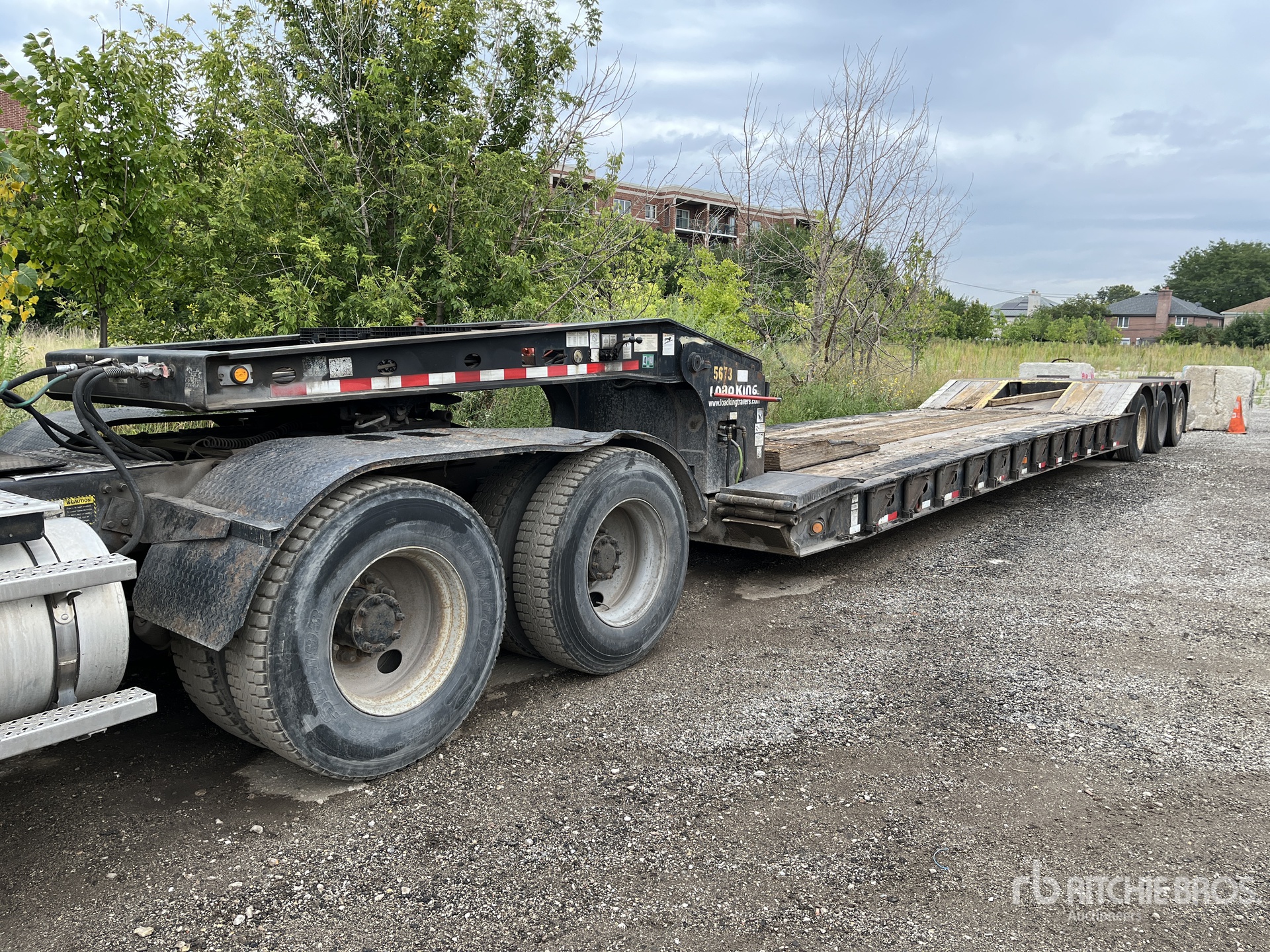 2005 Load King 503TDPS 55 ton Tri/A Removable Gooseneck Lowboy Trailer ...